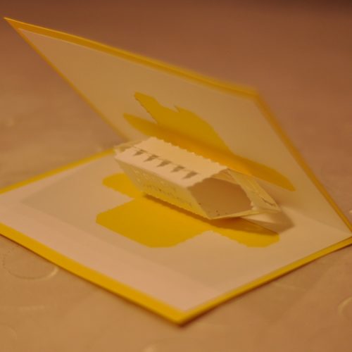 Square Birthday Cake Pop Up Card Template - Creative Pop Up Cards