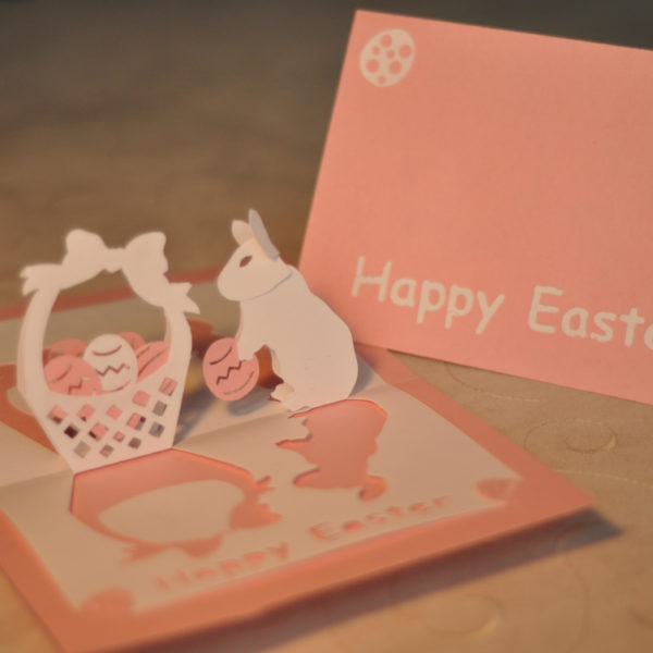 Easter Bunny and Basket Pop Up Card Template - Creative Pop Up Cards