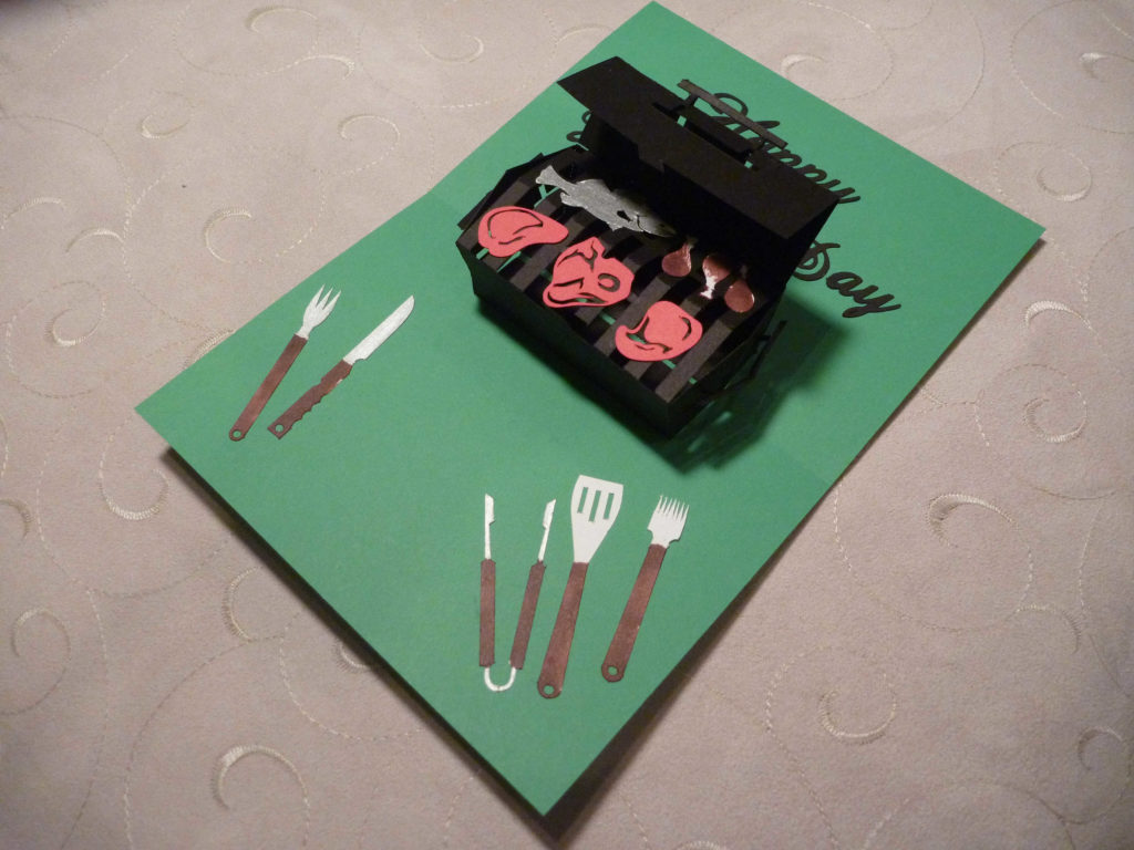 Housewarming or Father’s Day pop up card: Barbecue Grill Tutorial and ...