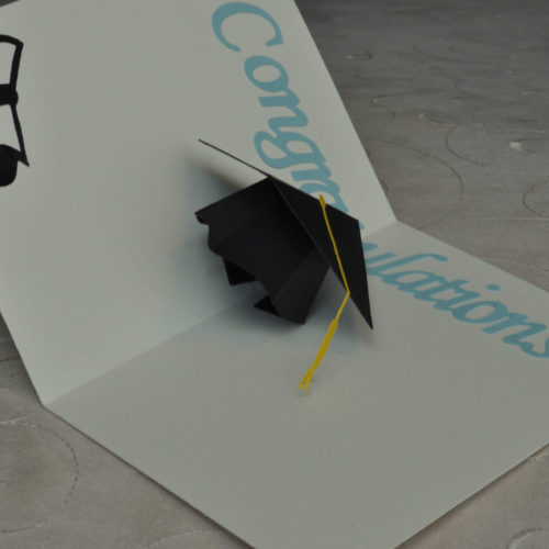 3D Graduation Cap Pop Up Card Template - Creative Pop Up Cards