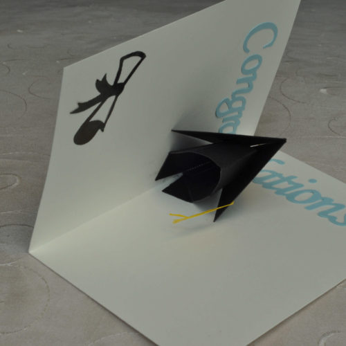 3D Graduation Cap Pop Up Card Template - Creative Pop Up Cards