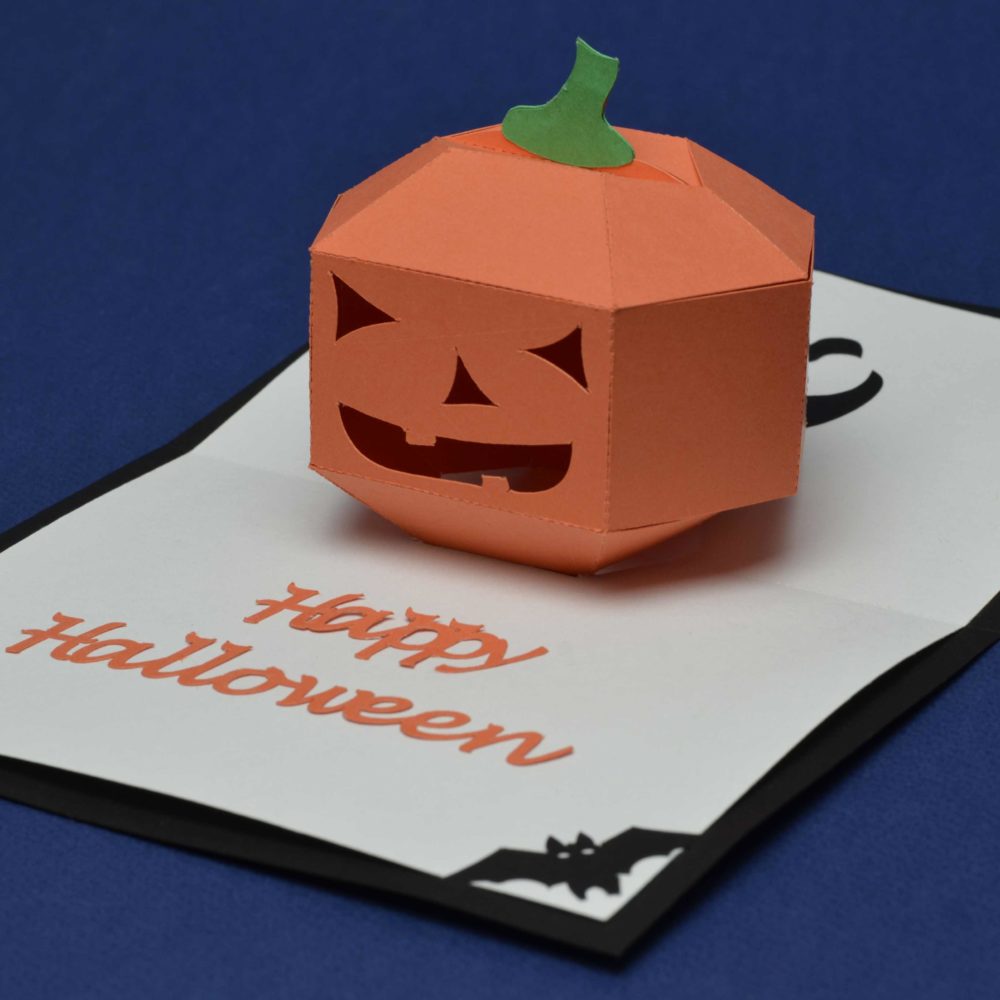 3D Pumpkin Pop Up Card Template - Creative Pop Up Cards