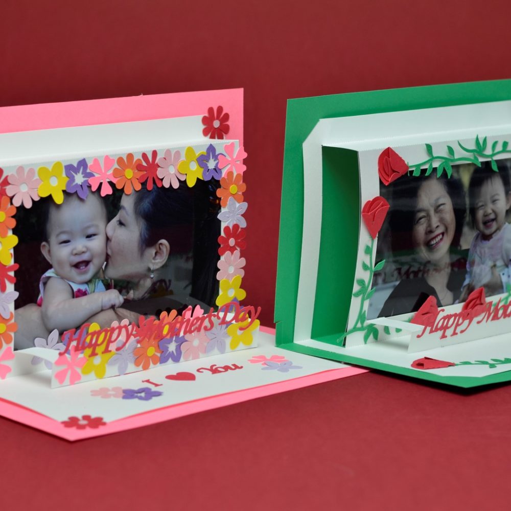 Flower Frame Pop Up Card Template - Creative Pop Up Cards