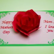 Rose Flower Pop Up Card Template - Creative Pop Up Cards