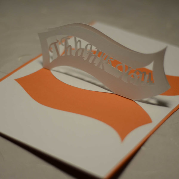 Ribbon Thank You Pop Up Card Template - Creative Pop Up Cards
