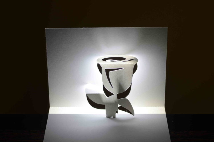 Simple Rose Pop Up Card Tutorial and Template - Creative Pop Up Cards